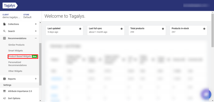 What is a Product Based widget in Tagalys?